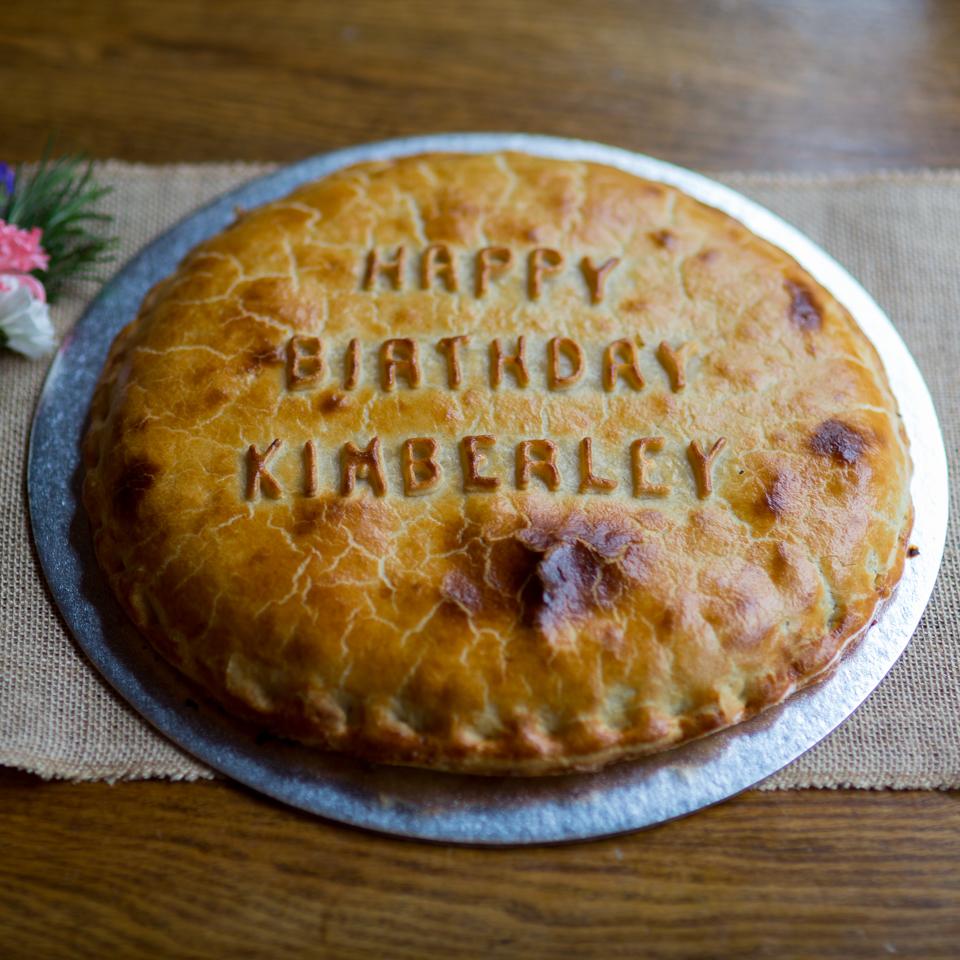 personalised pie