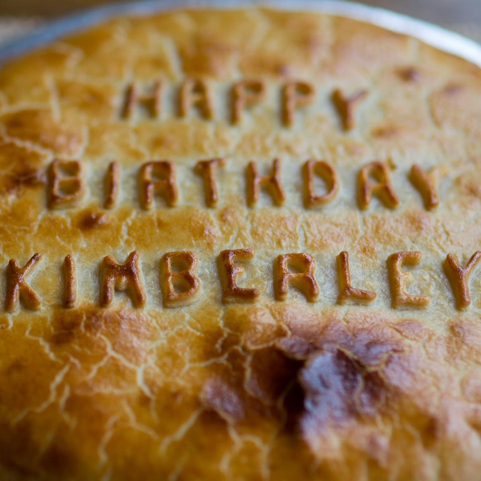 personalised pie